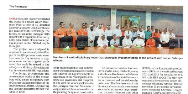 Qcon complete EPC of Qatargas Waste Water Treatment Plant, at Ras ...